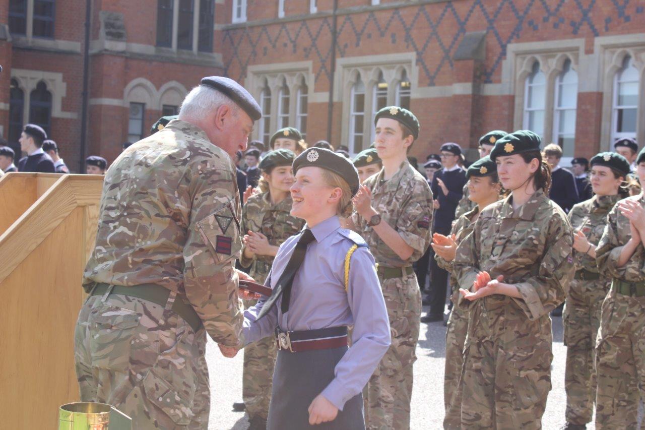 CCF award ceremony presided by Exeter School alumnus and Governor, Brigadier Steve Hodder of ...